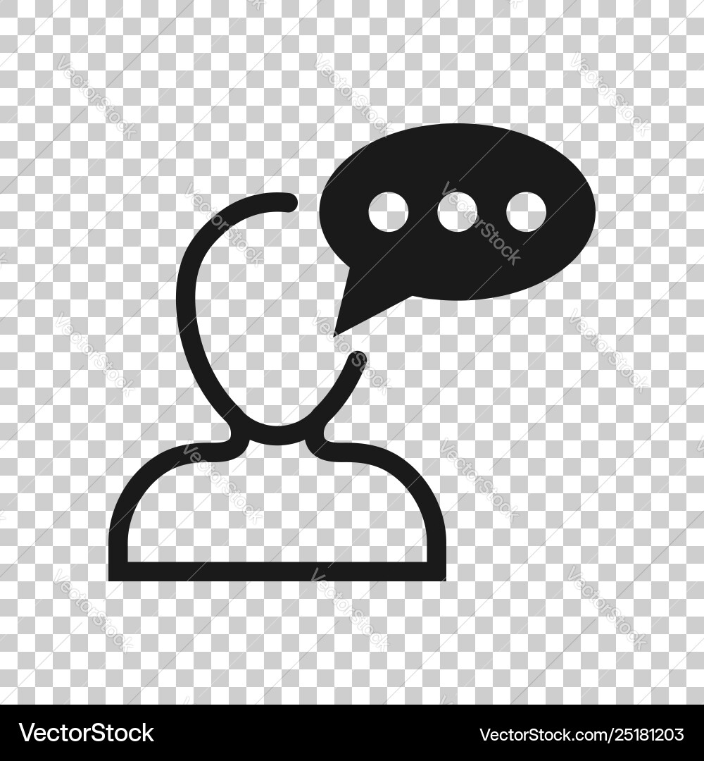 Man head mind thinking icon in transparent style Vector Image