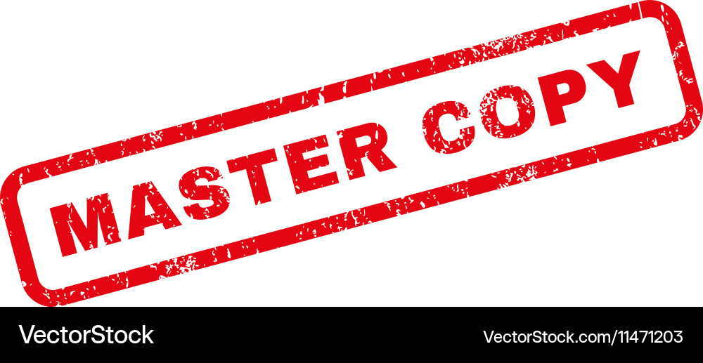 Master copy rubber stamp – Royalty-Free Vector | VectorStock