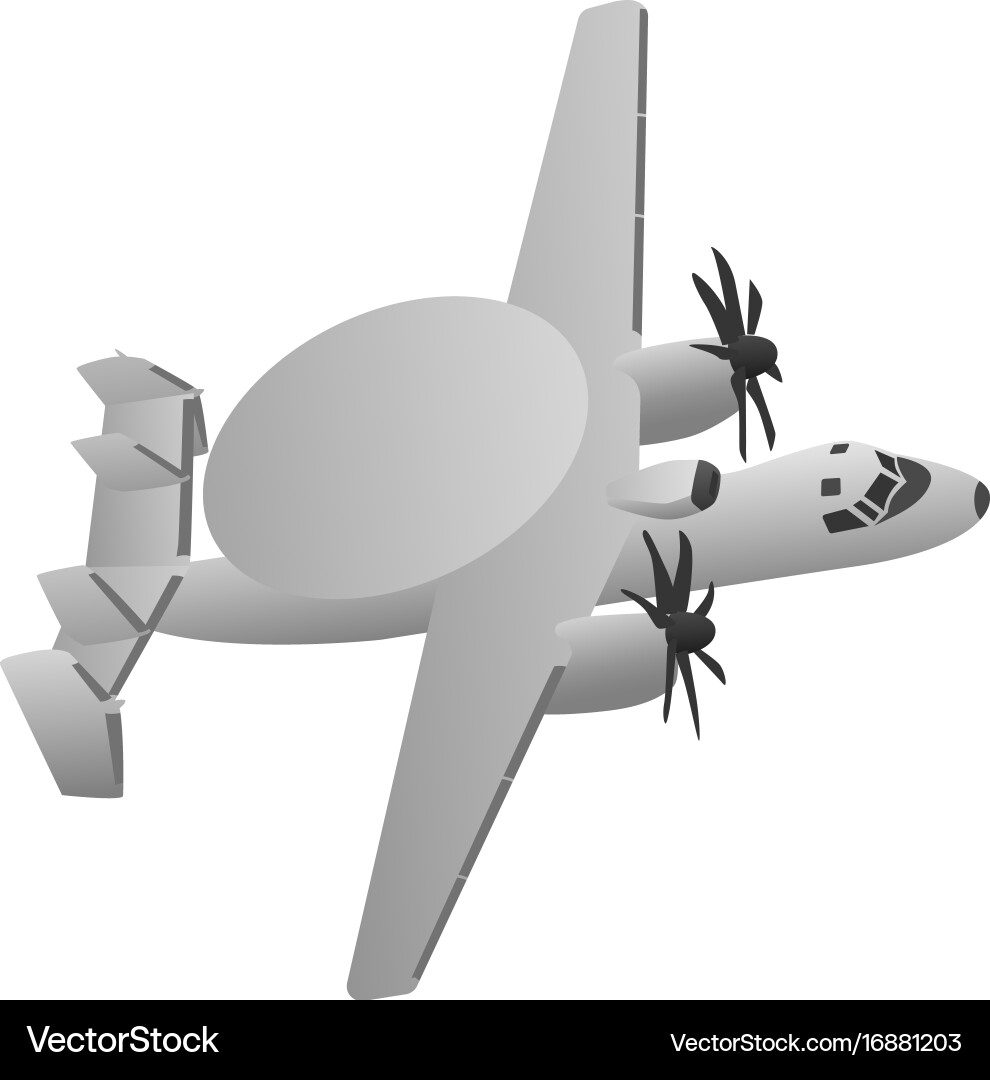 Military Radar Aircraft Royalty Free Vector Image