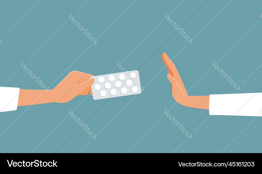 Patient Refusing Medical Treatment Royalty Free Vector Image