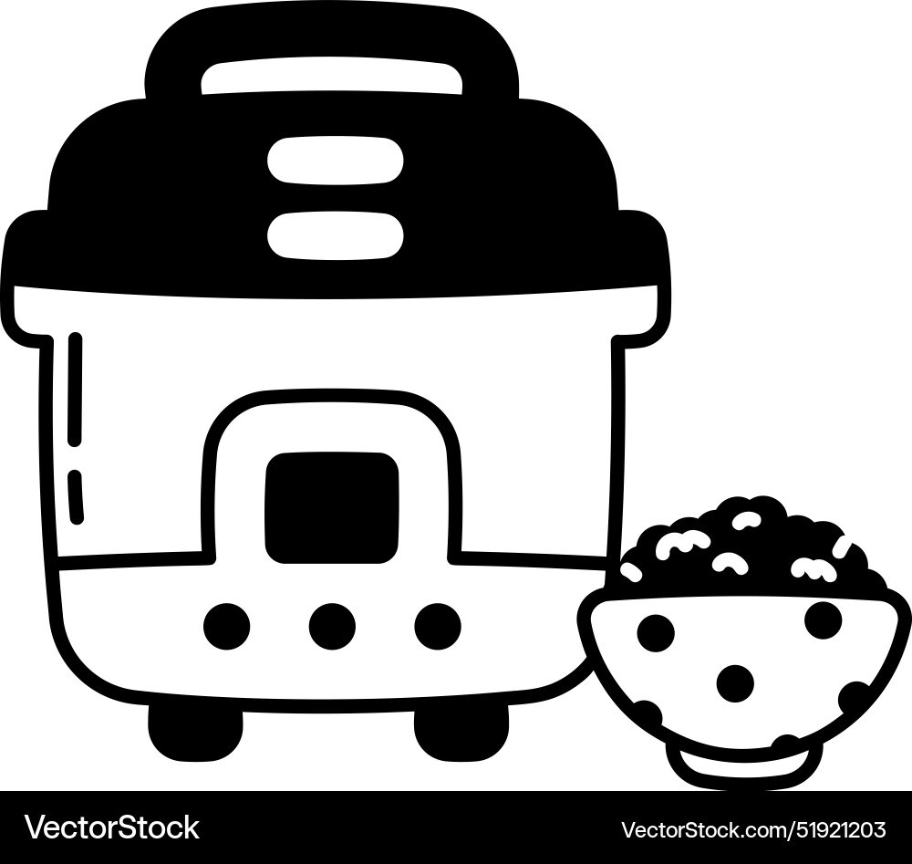 Rice cooker Royalty Free Vector Image - VectorStock
