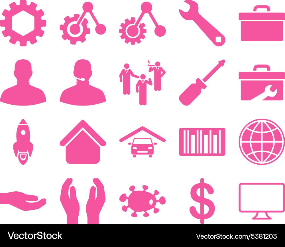 Einstellungen und Tools Icons Lizenzfreies Vektorbild