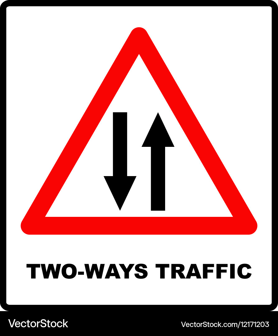 Triangle traffic sign Royalty Free Vector Image