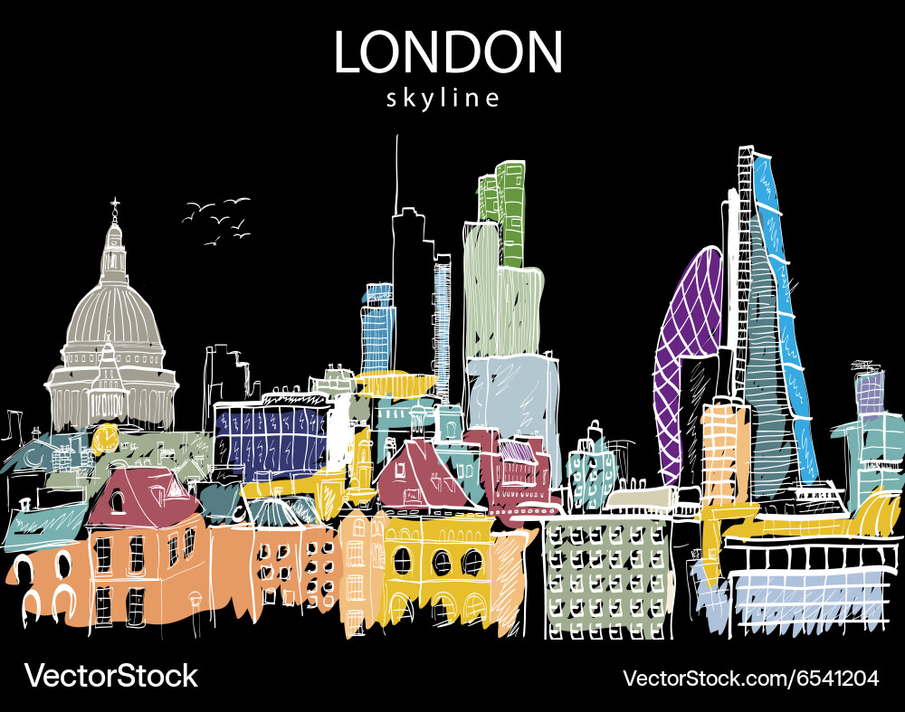 Abstract London Skyline Royalty Free Vector Image