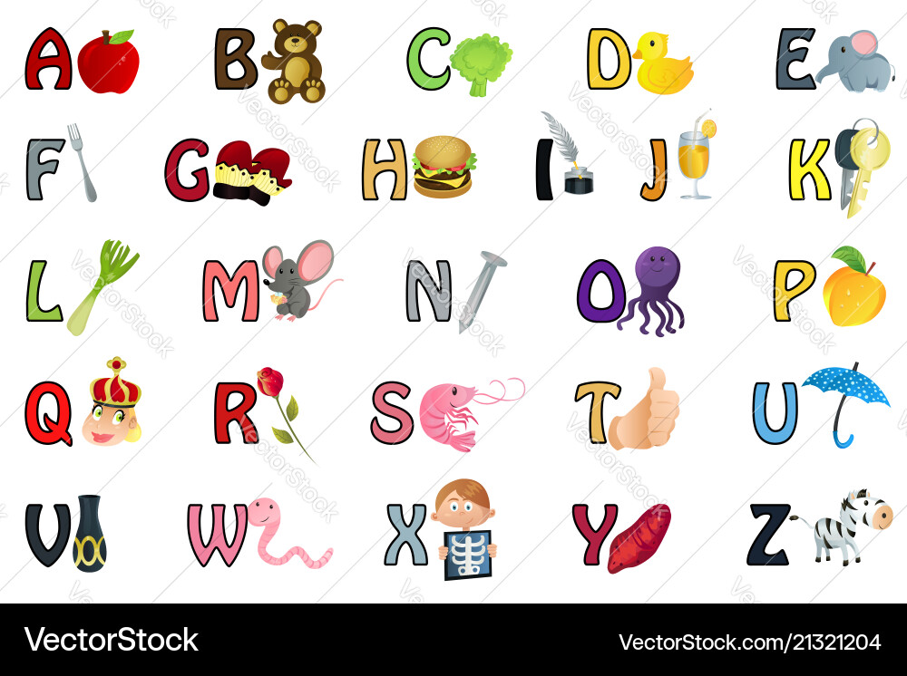 Alphabet Royalty Free Vector Image - VectorStock