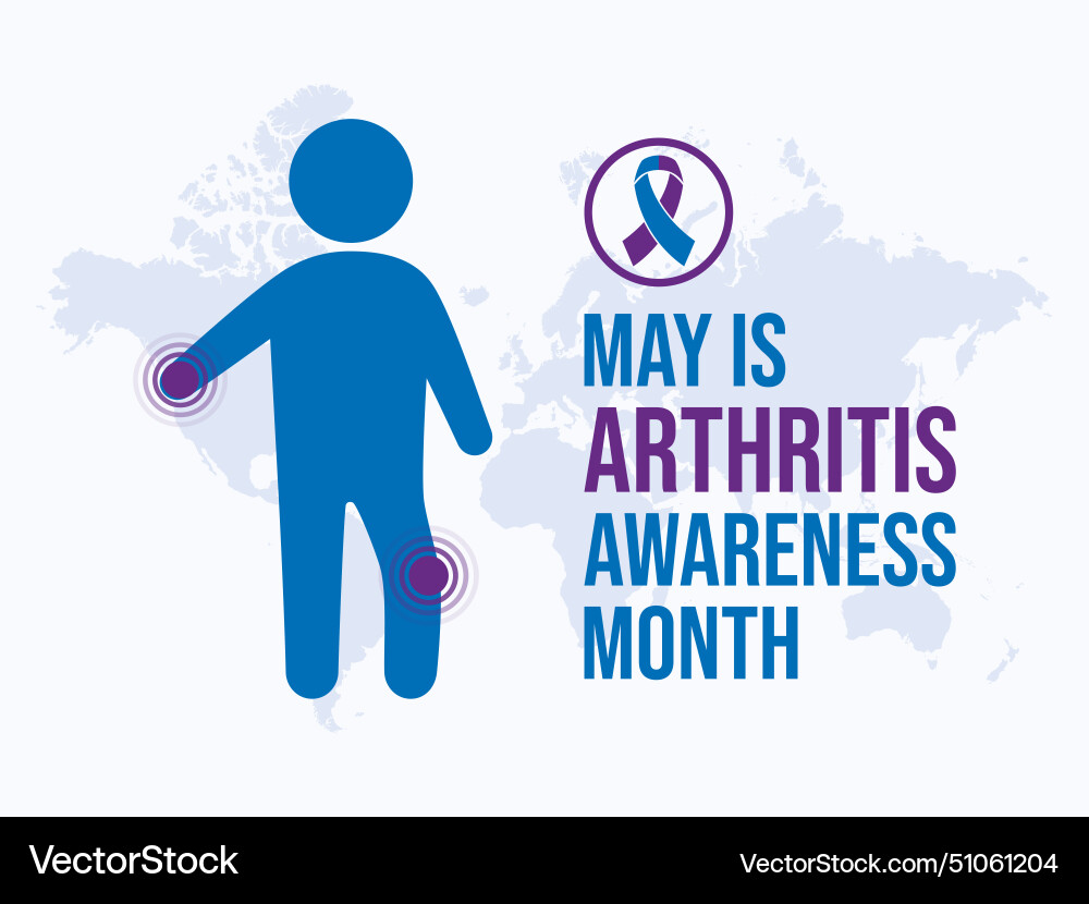 Arthritis awareness month poster Royalty Free Vector Image