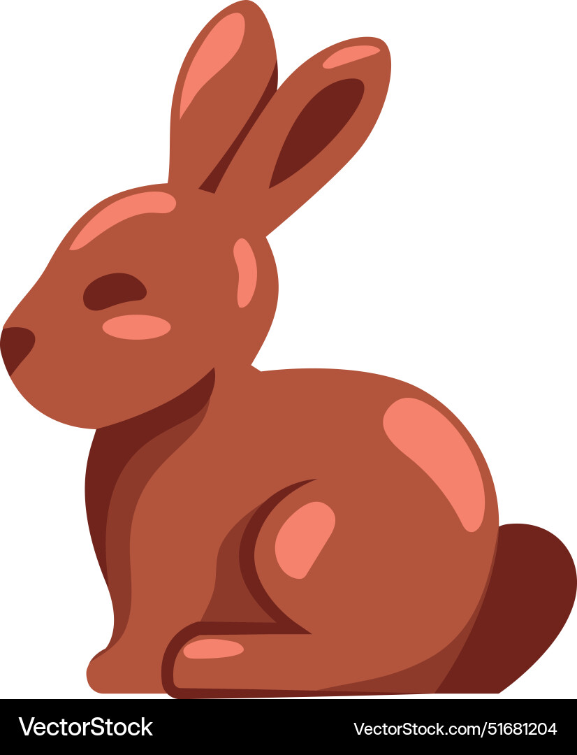 Chocolate rabbit snack Royalty Free Vector Image