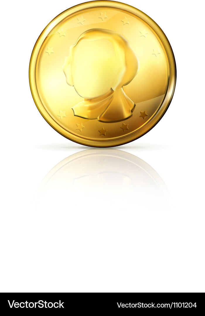 Gold coin Royalty Free Vector Image - VectorStock