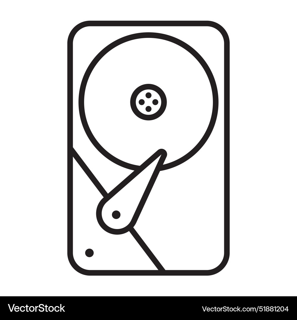Hard disk icon symbol Royalty Free Vector Image