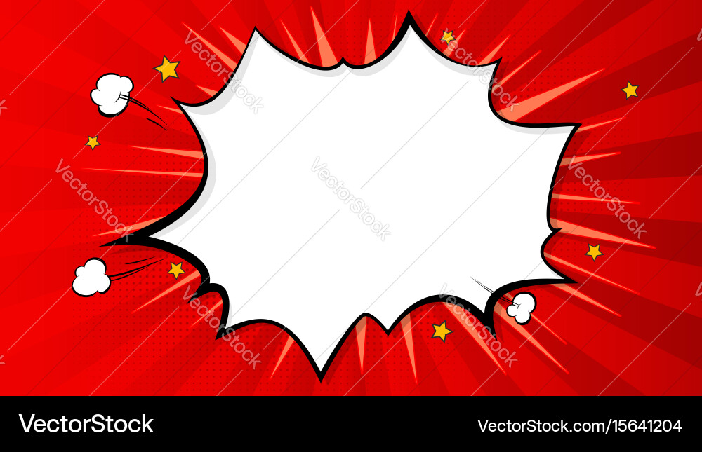 Pop art splash background explosion in comics Vector Image