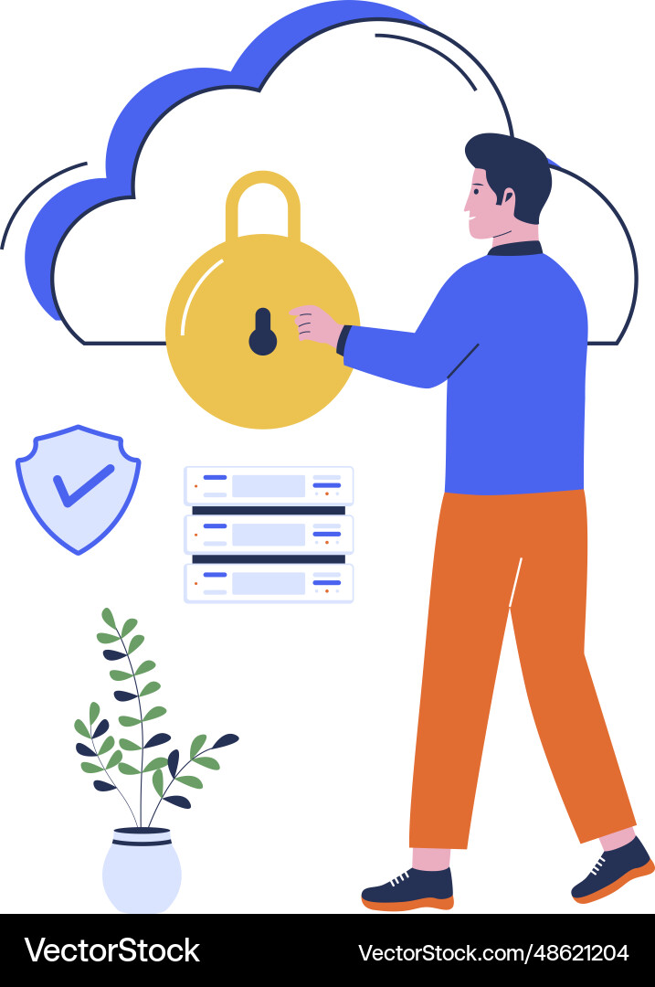 Private data protection concept Royalty Free Vector Image