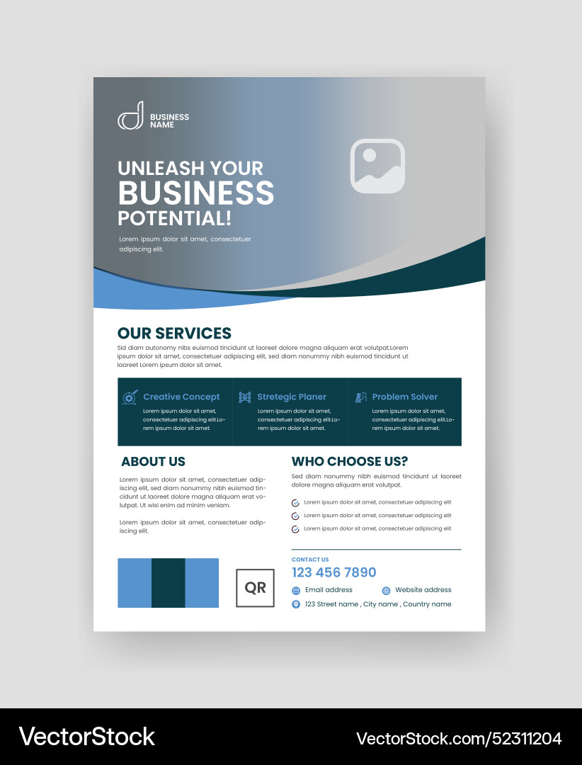 Professional corporate business flayer design Vector Image