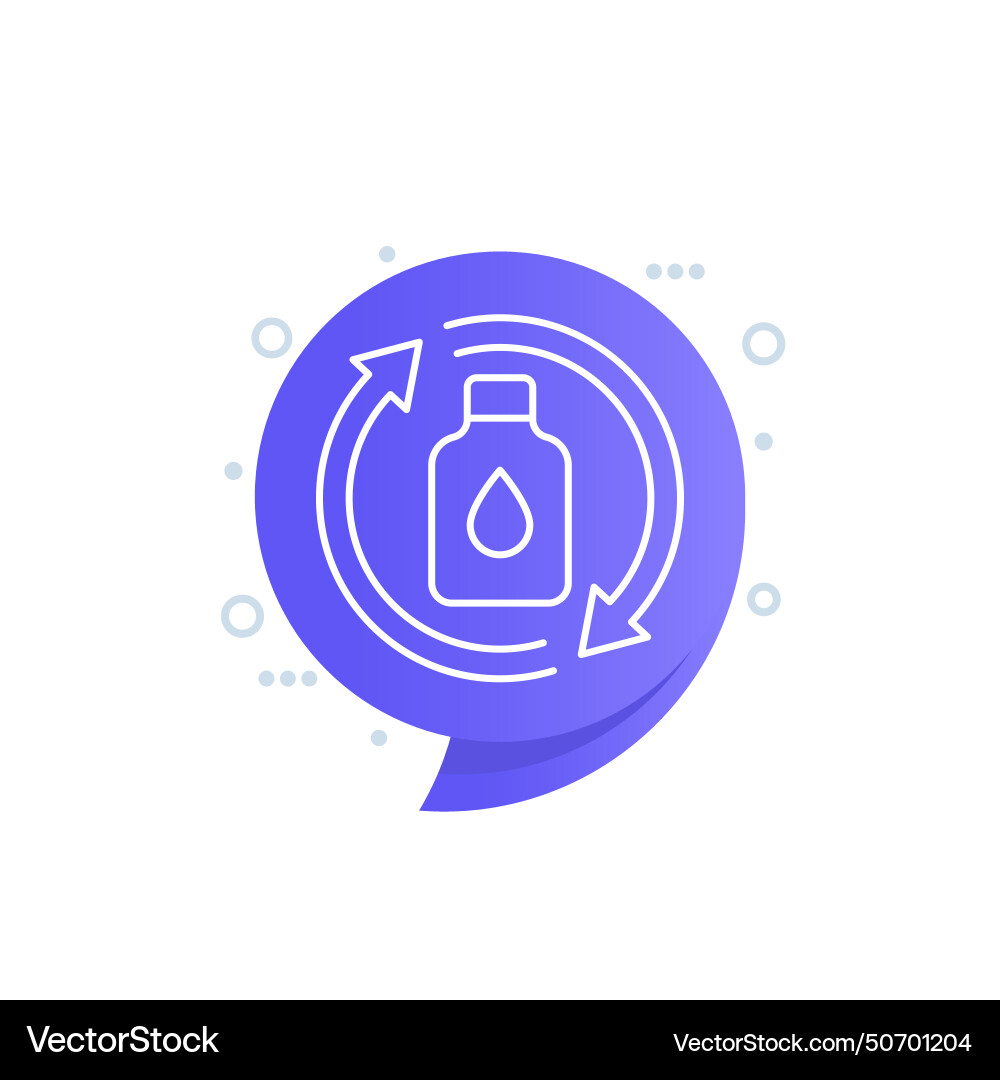 Refill water bottle line icon Royalty Free Vector Image