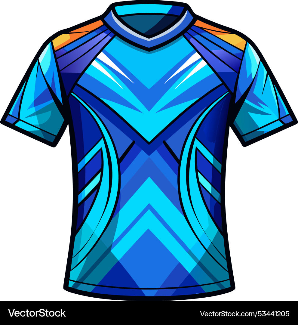 Blue color t-shirt mockup white background Vector Image