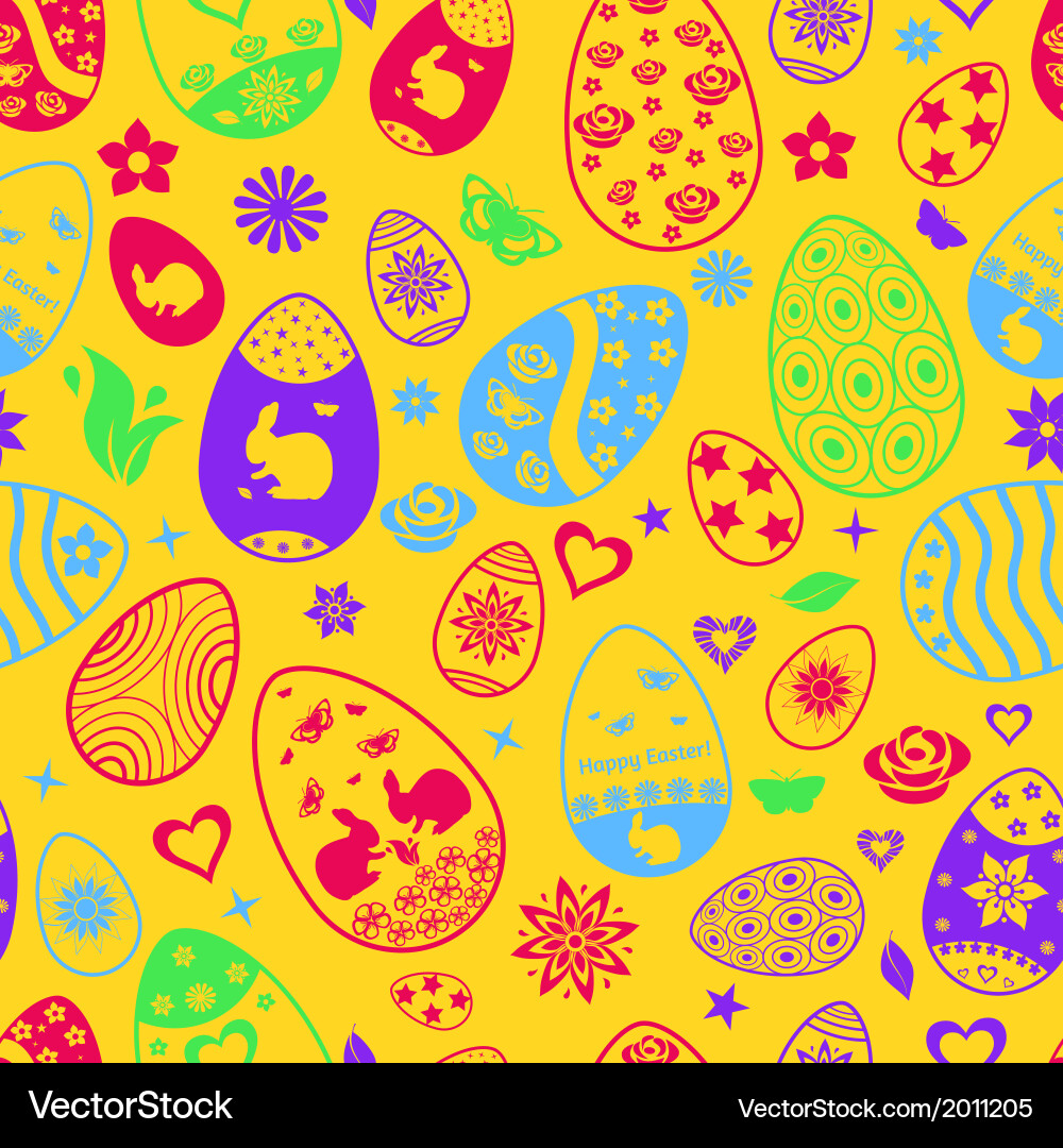 Colorful Easter Egg Pattern Royalty Free Vector Image