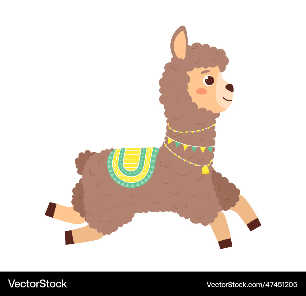 Cute lama concept Royalty Free Vector Image - VectorStock