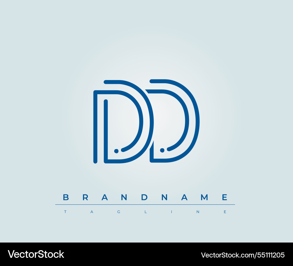 Dd technology letter logo template Royalty Free Vector Image