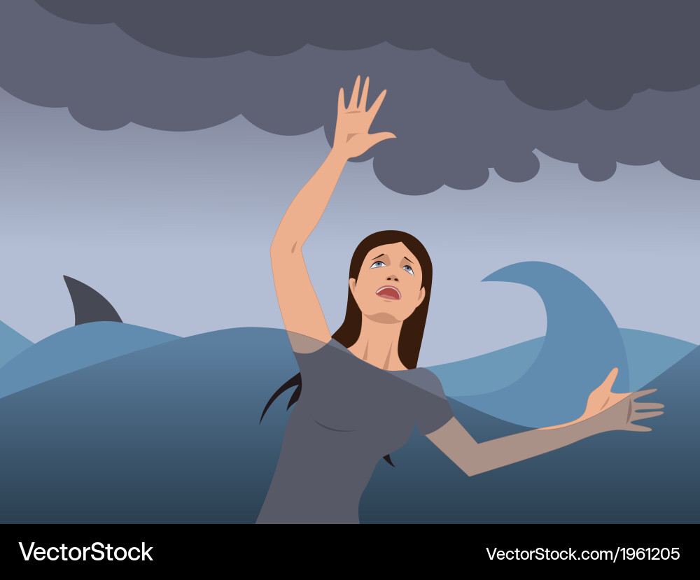 Desperate situation Royalty Free Vector Image - VectorStock