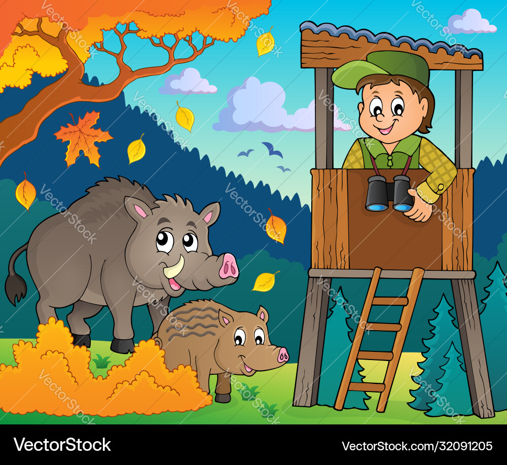 Forester theme image 5 Royalty Free Vector Image