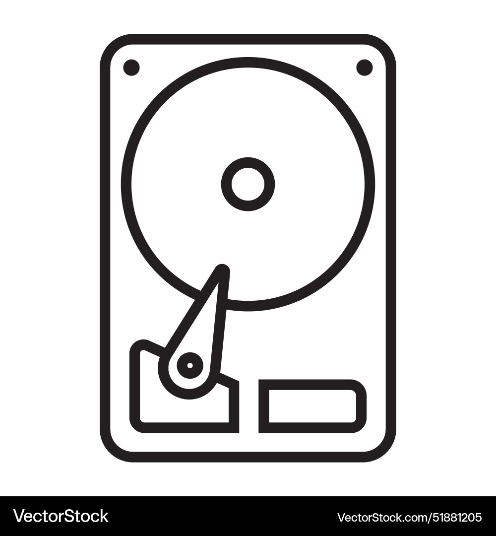 Hard disk icon symbol Royalty Free Vector Image