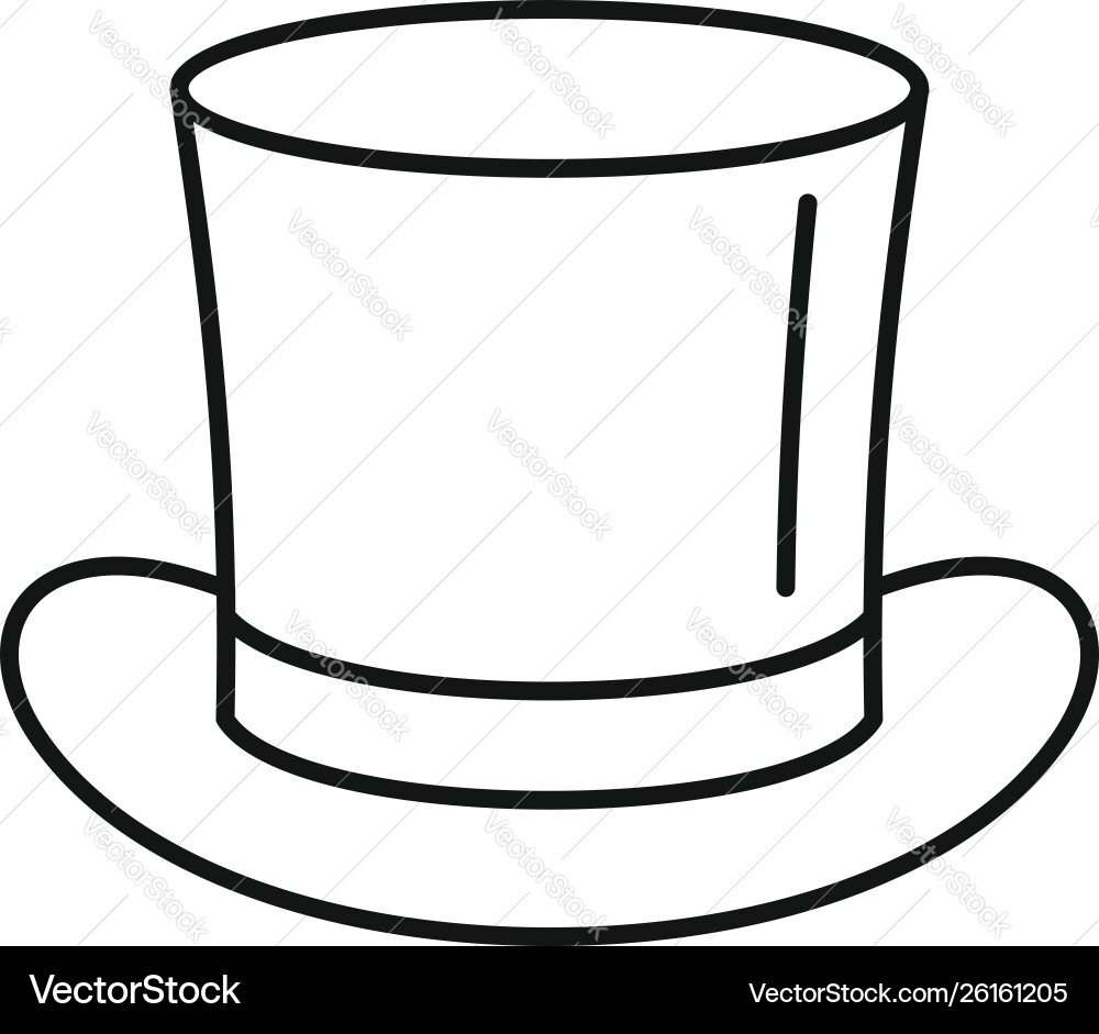 Magic hat icon outline style Royalty Free Vector Image