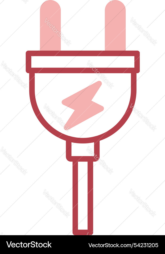 Plug line fill icon Royalty Free Vector Image - VectorStock