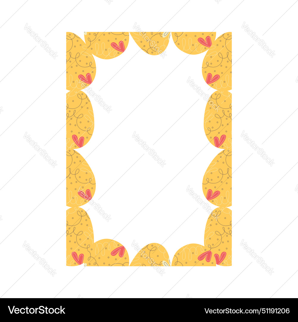 Easter egg rectangle frame design holiday Vector Image