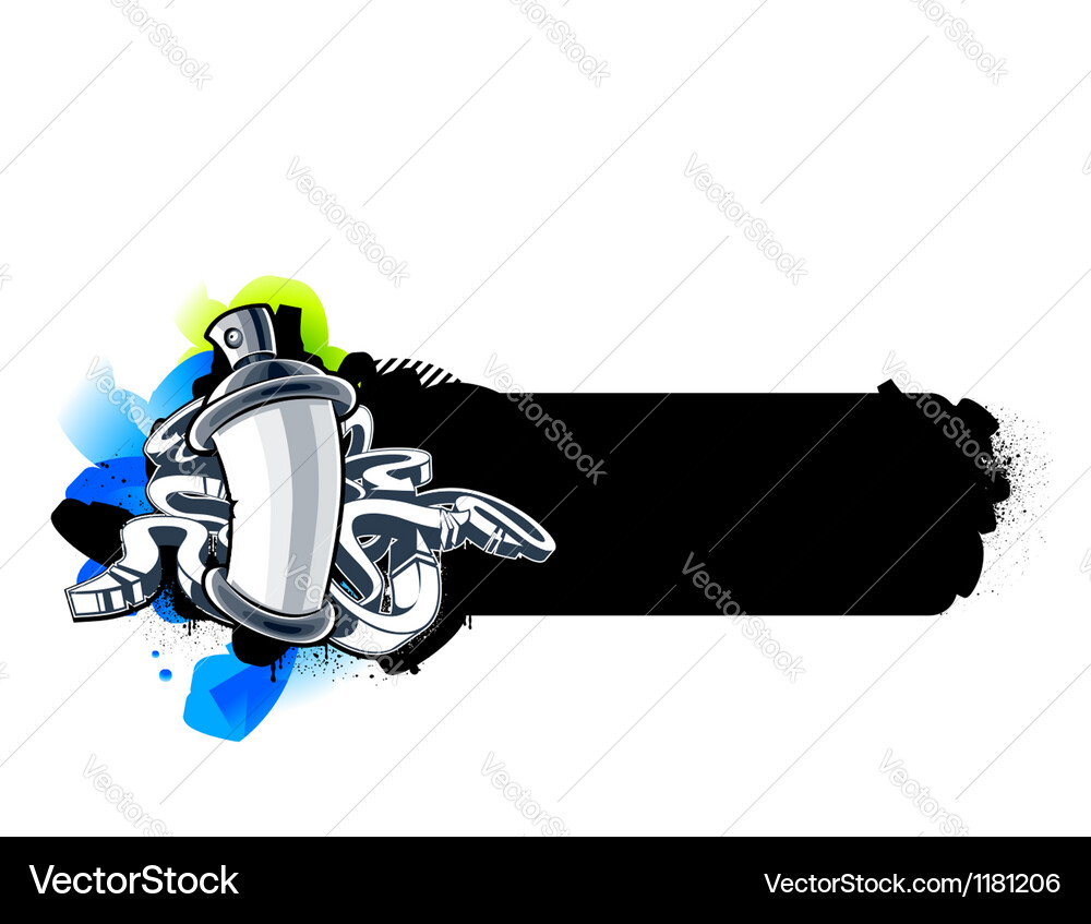 Graffiti image of can with arrows Royalty Free Vector Image