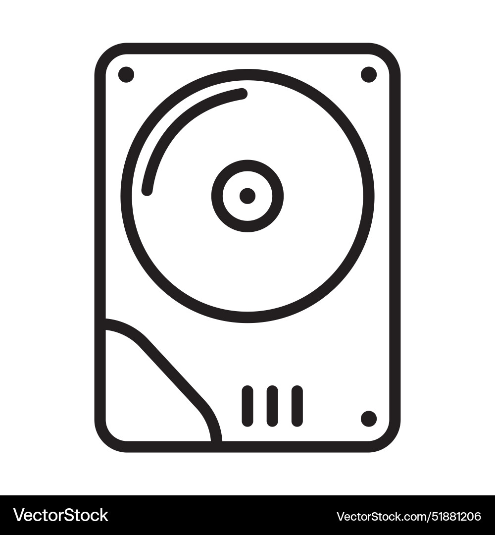 Hard disk icon symbol Royalty Free Vector Image