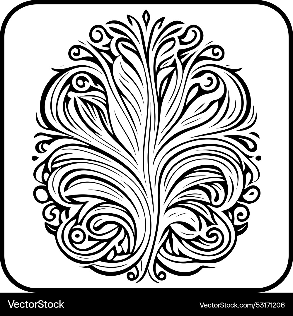 Laser engraving patterns ornament decoration Vector Image