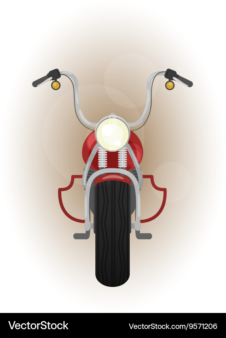 Red Motorcycle Front View Royalty Free Vector Image