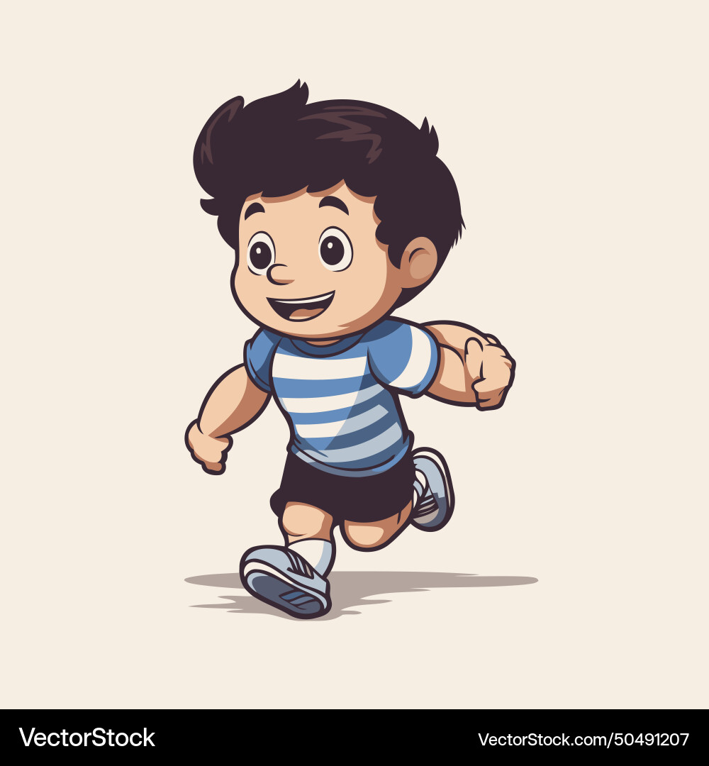 Cartoon boy running Royalty Free Vector Image - VectorStock