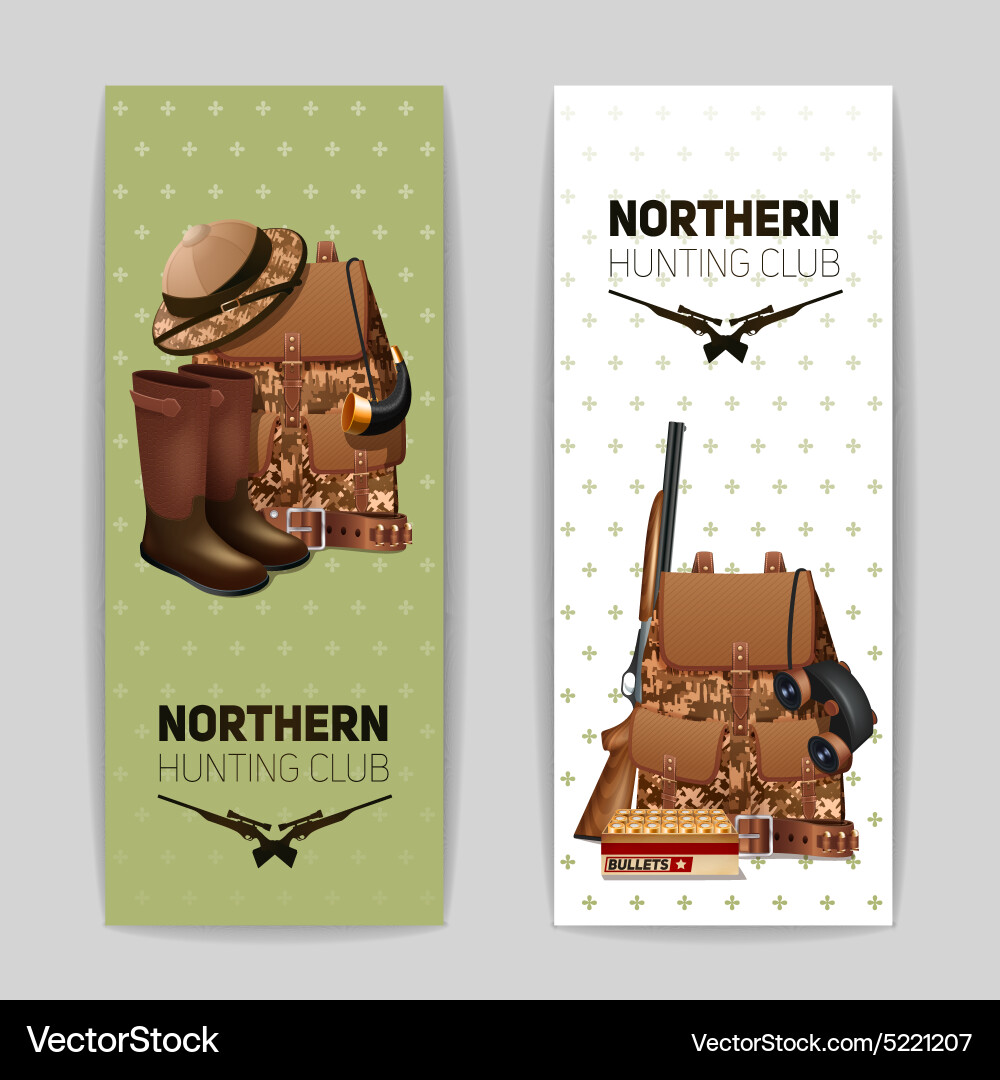 Hunting Banners Collection Royalty Free Vector Image