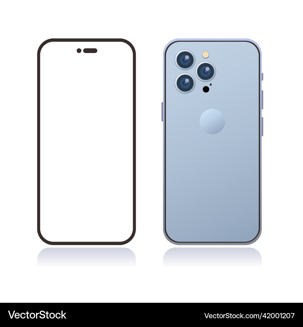 Iphone 14 pro max ocean blue color Royalty Free Vector Image
