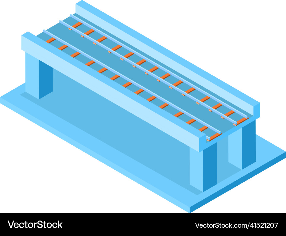 Metro railroad overpass composition Royalty Free Vector