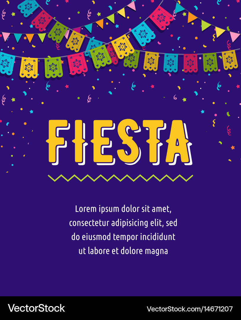 Mexican fiesta background banner Royalty Free Vector Image