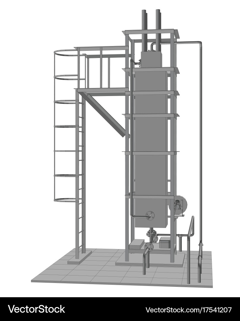 Petroleum gas installation tracing Royalty Free Vector Image