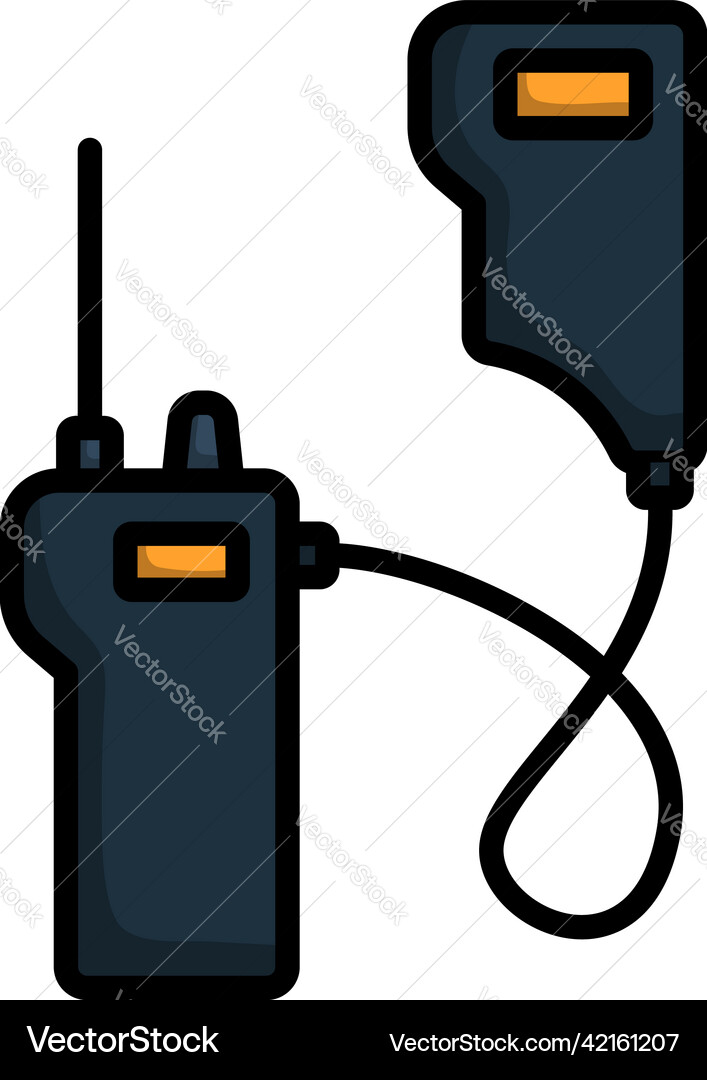 Police radio icon Royalty Free Vector Image - VectorStock