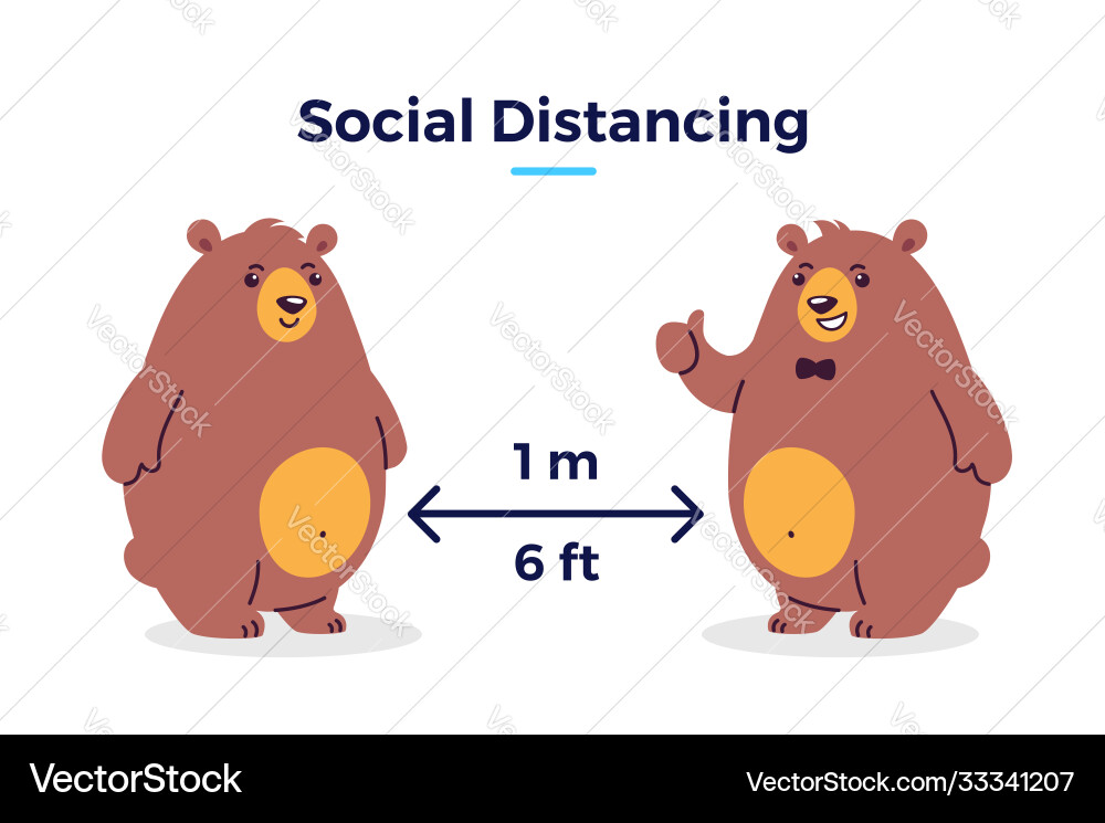Social distancing image covid-19 - keep your Vector Image