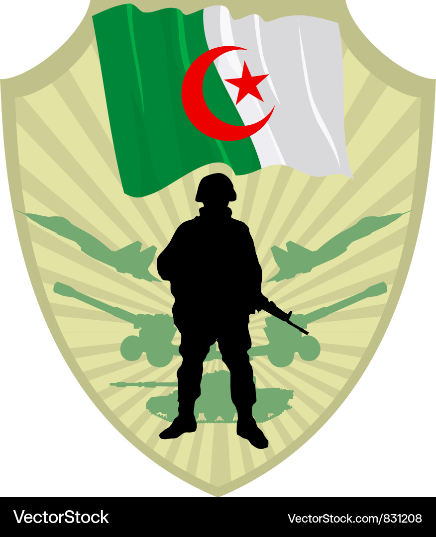 Army Algeria Logo Flag Of Algeria On Military Uniform. Army, Troops,