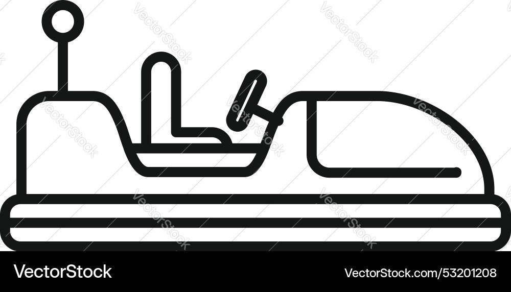 Bumper car amusement park ride icon representing Vector Image