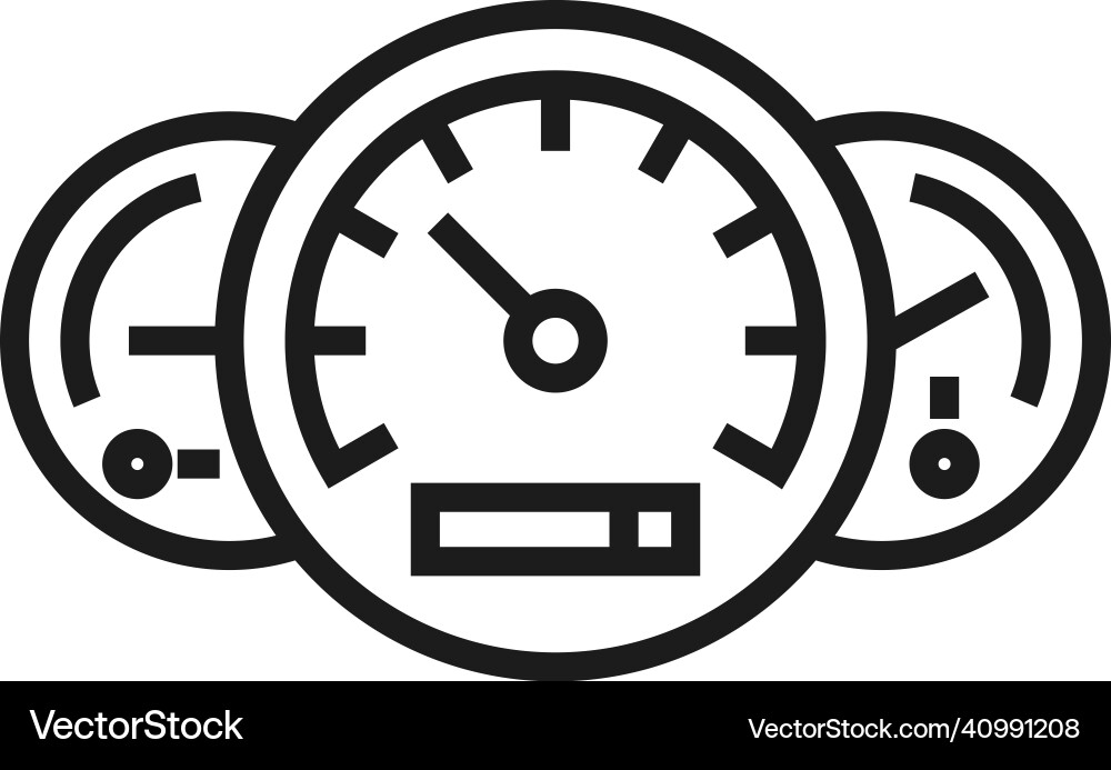 Car Dashboard Instrument Panel Icons Royalty Free Vector
