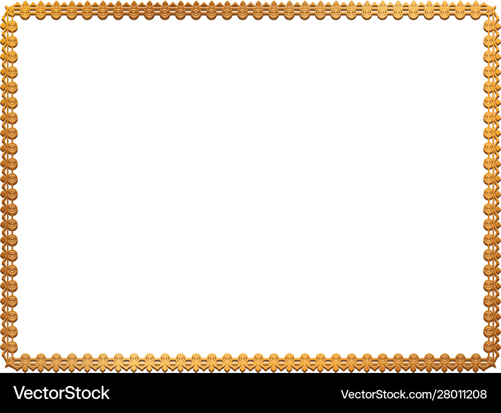 Chinese gold frame design Royalty Free Vector Image