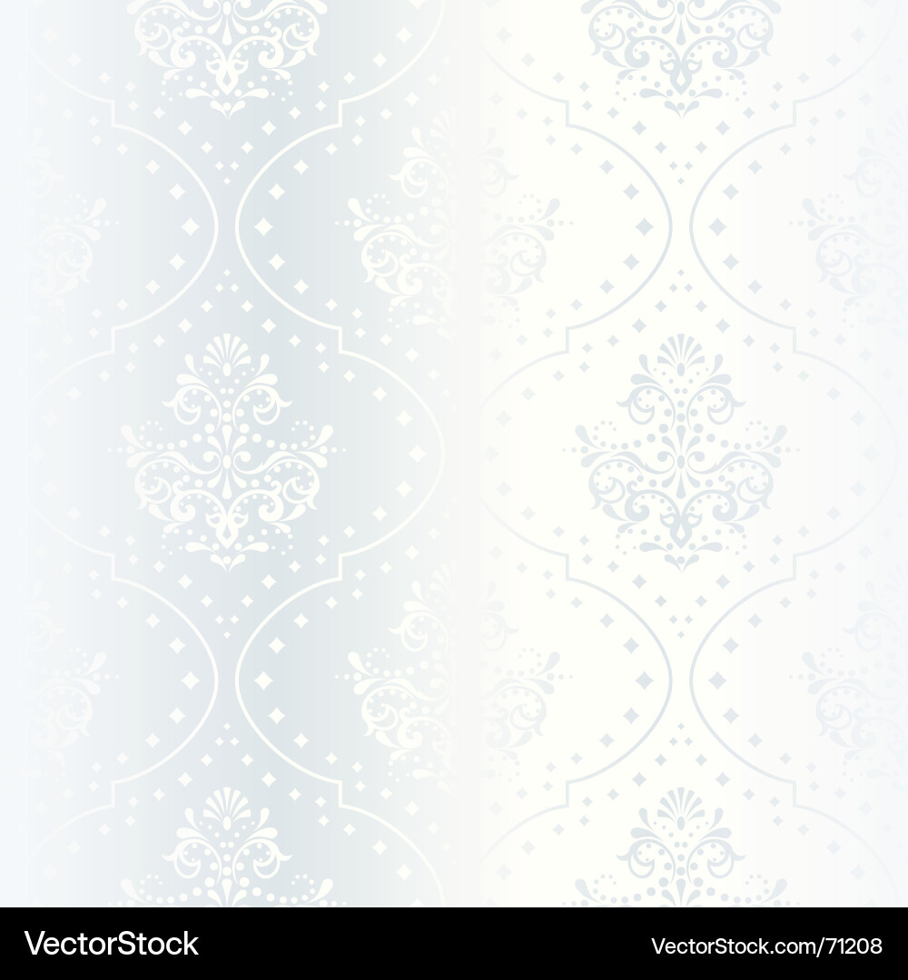 Intricate white satin wedding pattern Royalty Free Vector