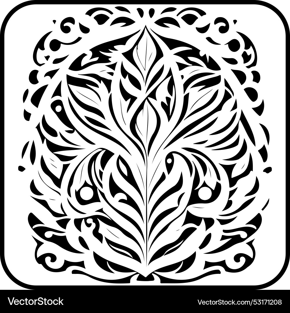 Laser engraving patterns ornament decoration Vector Image