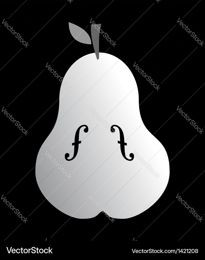 Man ray pear clipart Royalty Free Vector Image