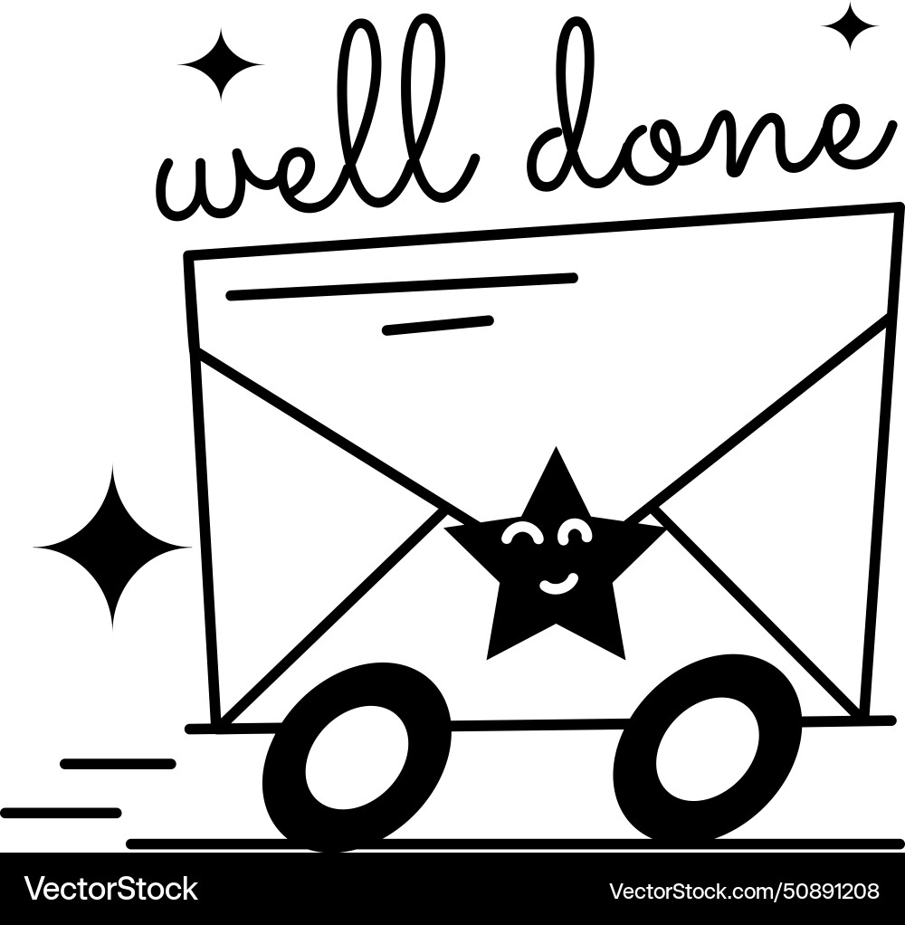 Well done Royalty Free Vector Image - VectorStock