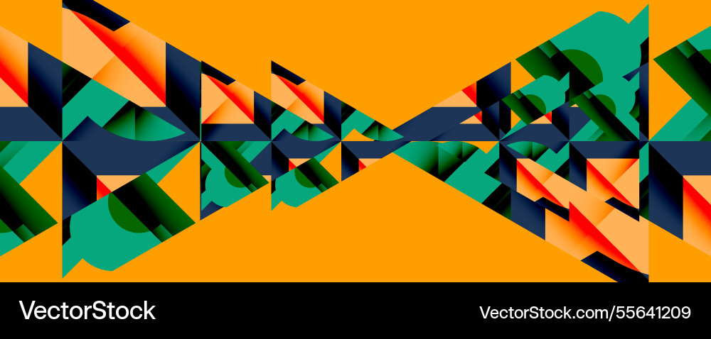 Circles semi circles squares and round triangles Vector Image