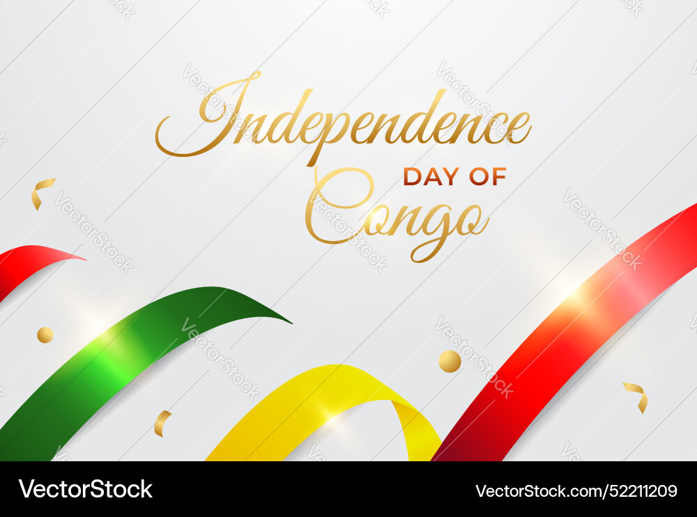 Congo independence day design collection Vector Image