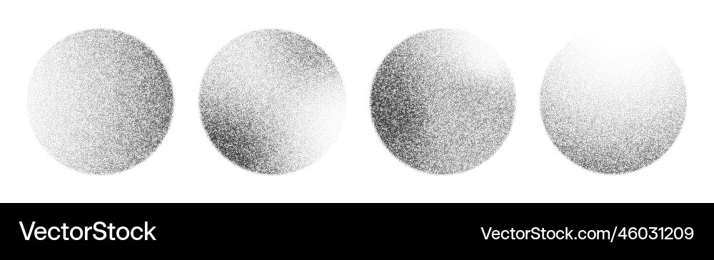 Noise grain circle pointillism background Vector Image